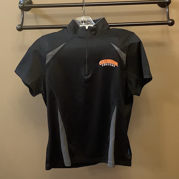 Vansport | Tops | Georgetown Polo Style With Straight Up Collar Zipper ...